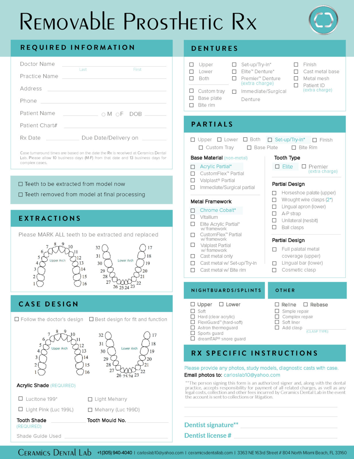 Send A Case – Ceramics Dental Lab North Miami Beach